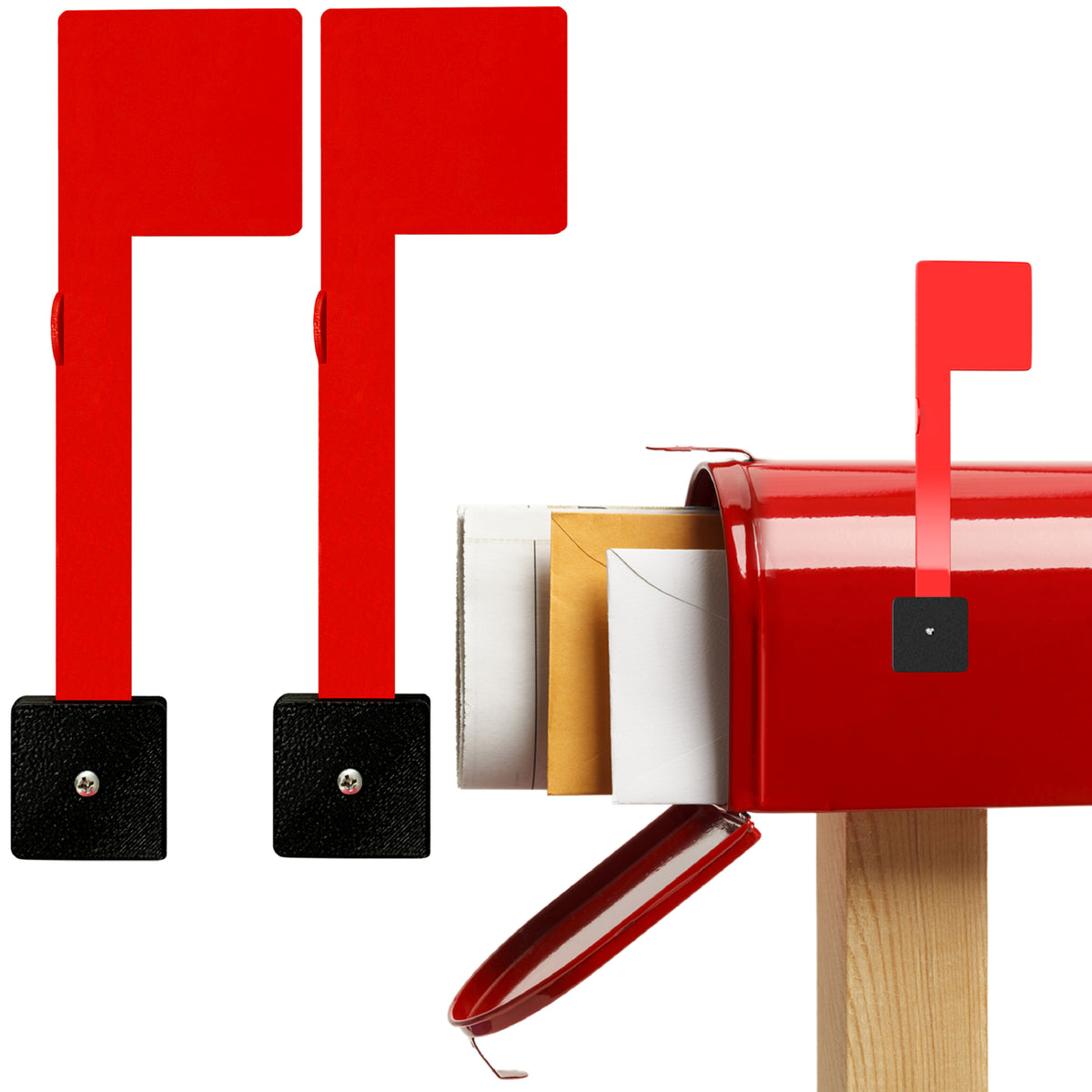 MCCHJoy [2-PACK] No Tools Needed Waterproof Sturdy Mailbox Flag Replac ...